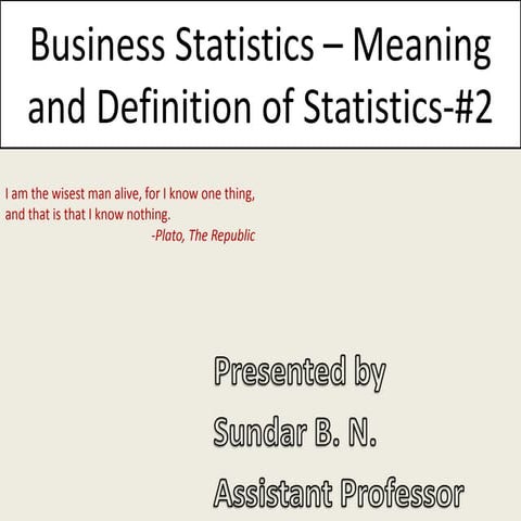 Meaning of statistics 2 | PPT