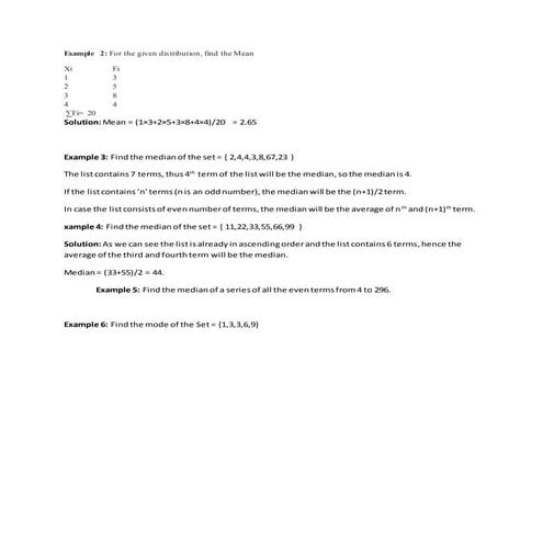 Mean,median,mode | PDF