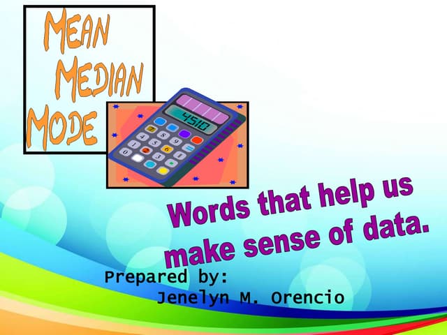 Mean, Median, Mode | PDF