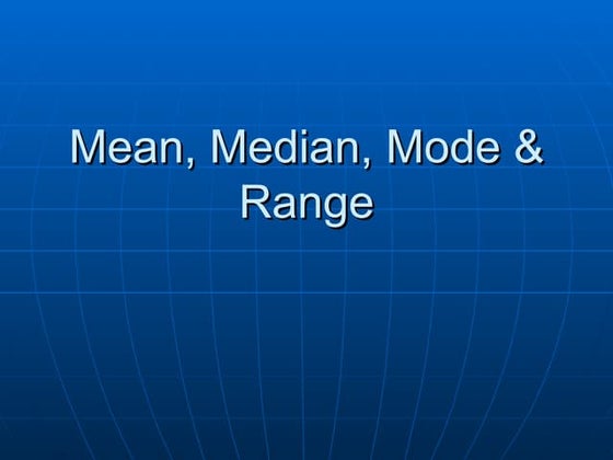 Mean, Median, Mode: Measures of Central Tendency | PPTX