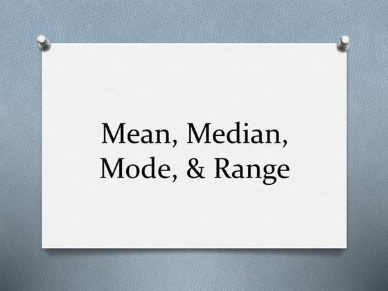 Mean, Median, and Mode - Introductory Statistics | PDF | Content ...