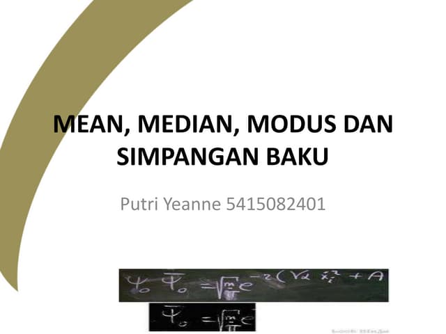 Mean, Median dan Modus (PPT) | PPTX