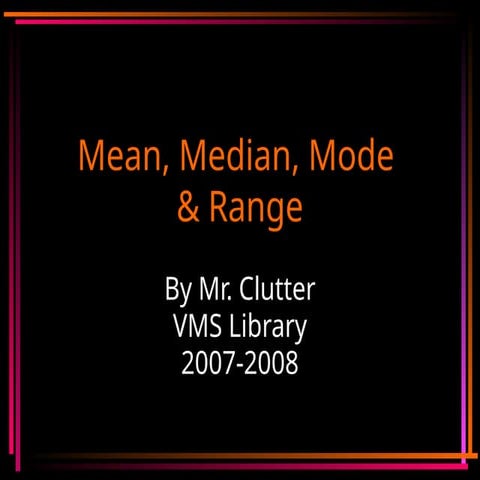 Presentation mean mode and median | PPT