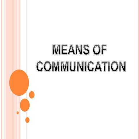 Means of communication | PPTX