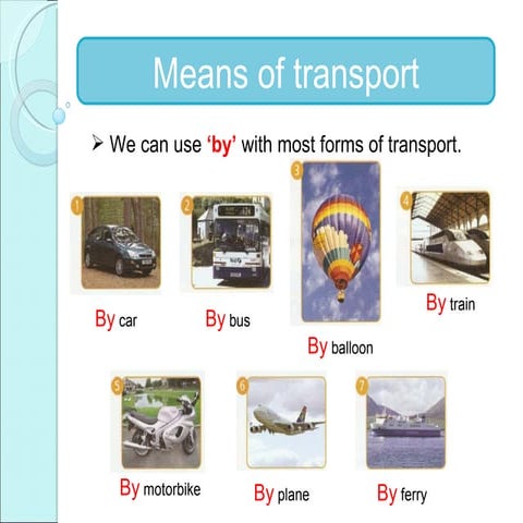 Means Of Transport | PPT
