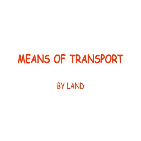 Means of transport | PPT