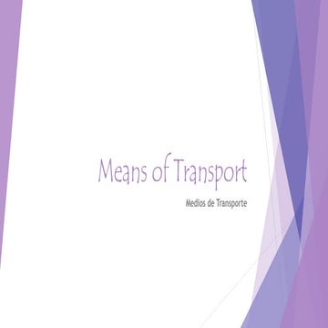 Means of transport | PPTX