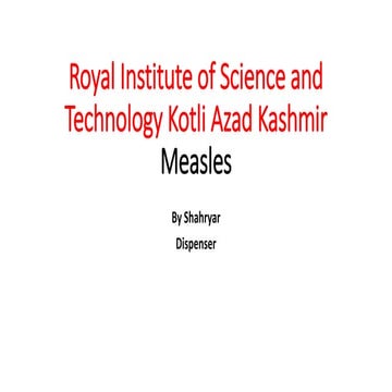 Measles definition , causes, sign and symptoms.pptx