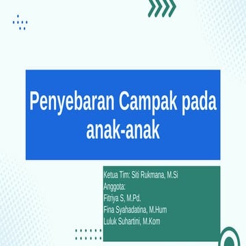 Measles-Campak, penyabab dan cara mengatasinya | PDF
