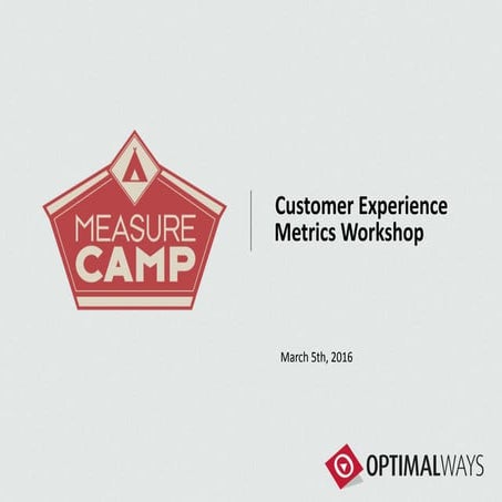 MeasureCamp - Customer Experience Metrics Workshop | PPTX