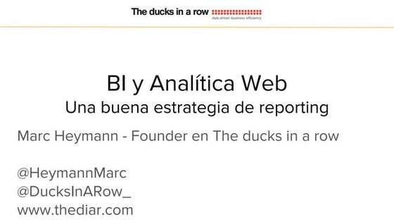 The Ducks In A Row presentations