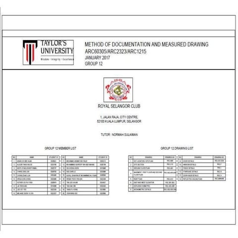 MEASURED DRAWING COMPILATION | PPTX | Drawing and Sketching | Arts and ...