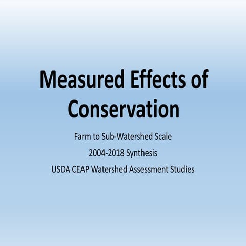Measured effects of conservation | PPTX