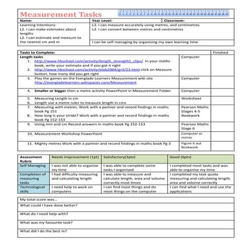 Measurement Assessment | PDF
