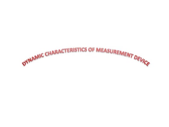 Chapter 2 dynamic characteristics of instruments | PDF