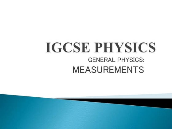 Physics Grade 10- 1 Measurement and unit | PPT