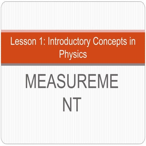Measurement in Physics | PPTX