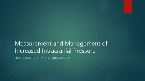 lessonplan on intra cranial presure(icp) | PPT