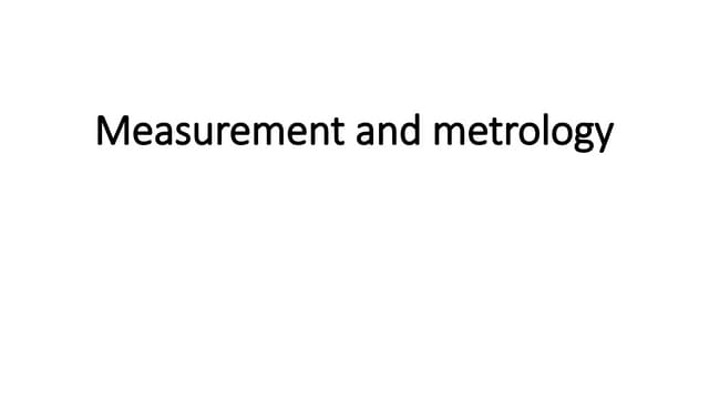 Introduction to measurement | PPTX