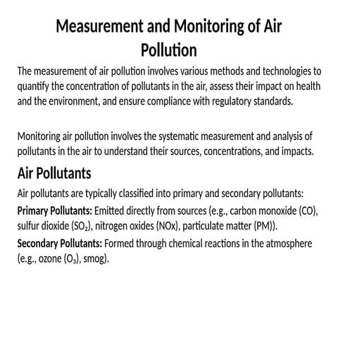 Measurement and Monitoring of Air Pollution.pptx