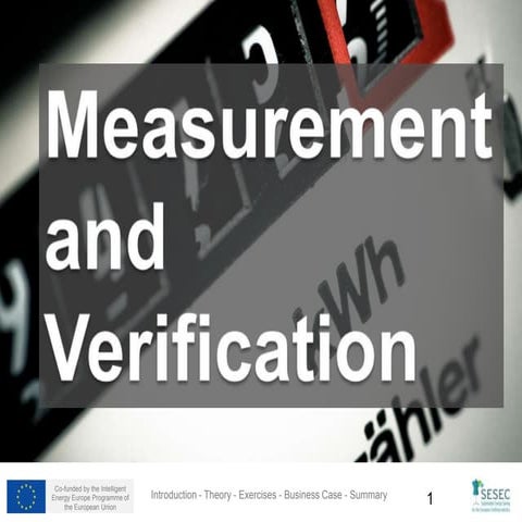 SESEC Training Module 10: Measurement and Verification | PPTX