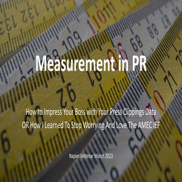 Measurement in PR: How to Impress Your Boss | PPTX