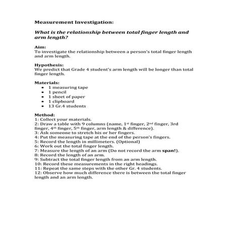 Measurement investigation | DOCX