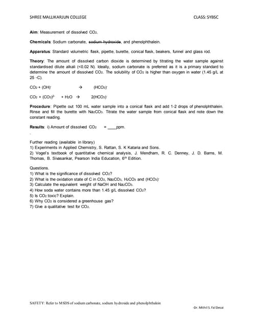 Estimation of Cu(II) in copper sulphate, idometrically | PDF