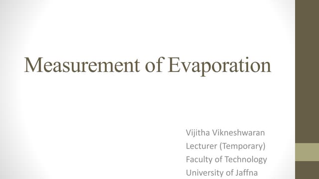 The water budget | PPT