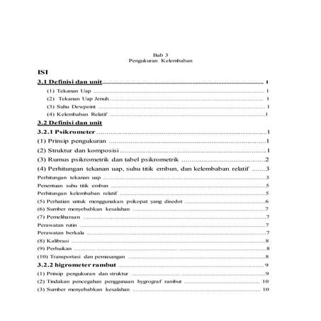 Laporan Praktikum Pengukuran Suhu Udara Menggunakan Sling Psikometer | PDF