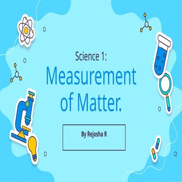 Science 1- Measurement of Matter SSC Std 9 | PPTX