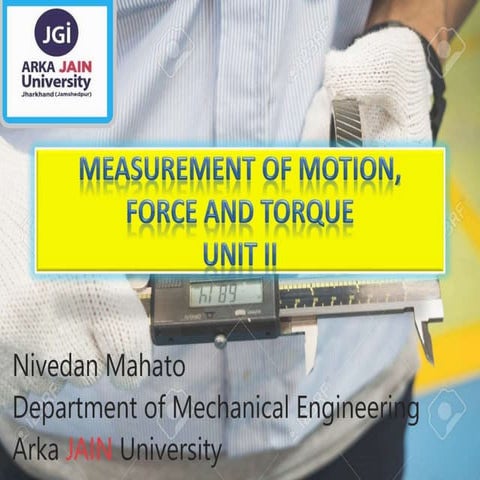 Measurement of motion, force and torque | PPTX