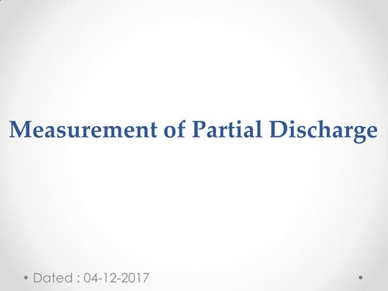 Partial Discharge Testing Pptx Physics Science