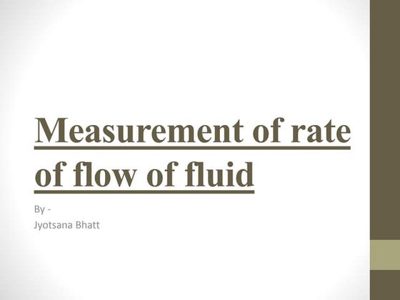 ROTAMETER: ITS CONSTRUCTION AND WORKING | PPT