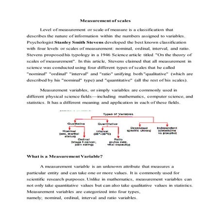 Measurement of scales | PDF