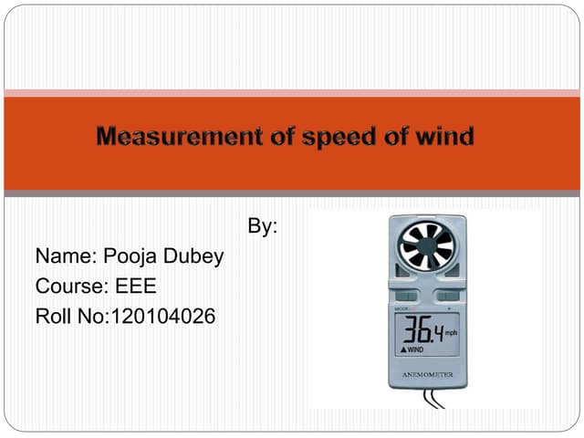 Anemometer Pd. 4 | PPTX