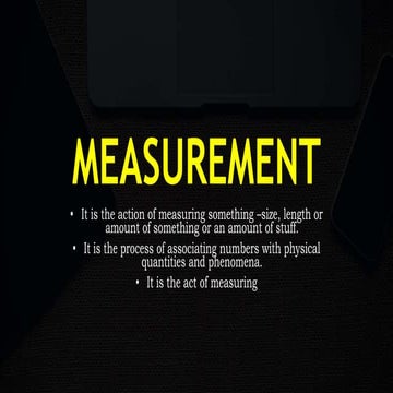 Measurement ppt | PPTX
