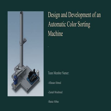 Smart project for color sorting machine with sorting two item colors | PPTX