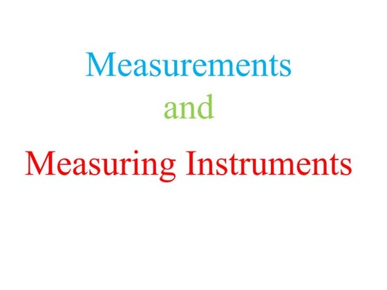 Measuring instruments ppt | PPTX