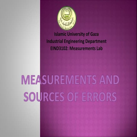 Measurements and-sources-of-errors1 | PPT