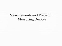 Precision measurement | PPT