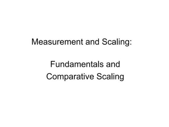 Scales of Measurement | PPS | Science