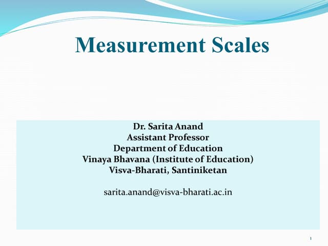 Scales of Measurement | PPS