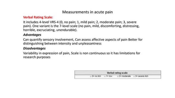 Visual Analog Scale (VAS) | PPTX