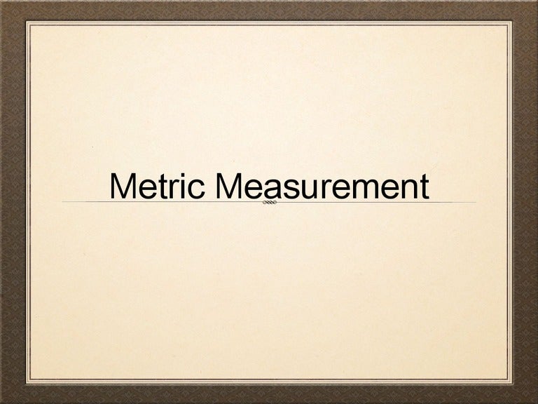 Measurement slideshow ppt