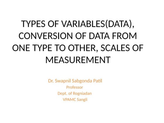 Scales of Measurement | PPS | Science