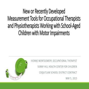 Measurement Tools for School Aged Therapy 2015 PDF | PDF | Physical ...