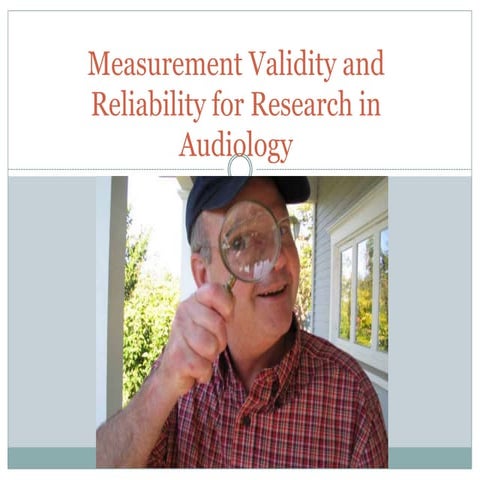 Measurement validity and reliability | PPTX