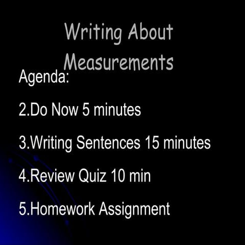 Measurement Writing | PPT