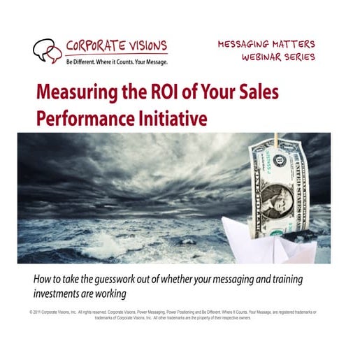 Measuring the ROI of Your Sales Performance Initiative (Messaging ...